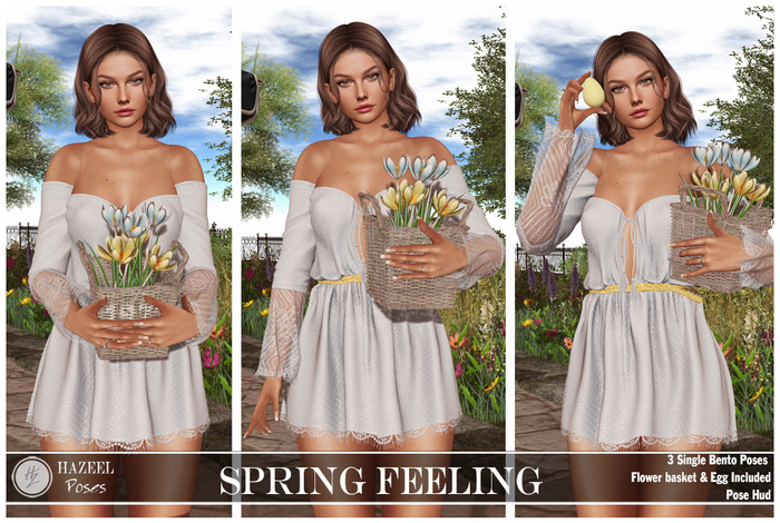 Second Life Marketplace - .::Hazeel::. Spring Feeling ~ Bento Pose Pack